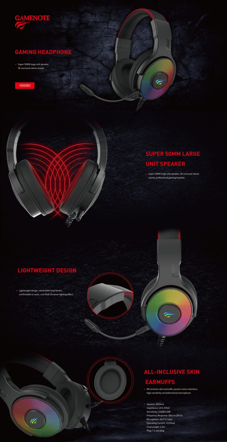 HAVIT H2028U Gaming Headset - Cloudline Technologies